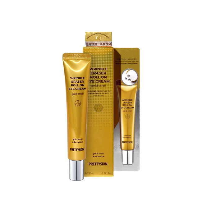 PRETTYSKIN WRINKLE ERASER ROLL ON EYE CREAM GOLD SNAIL